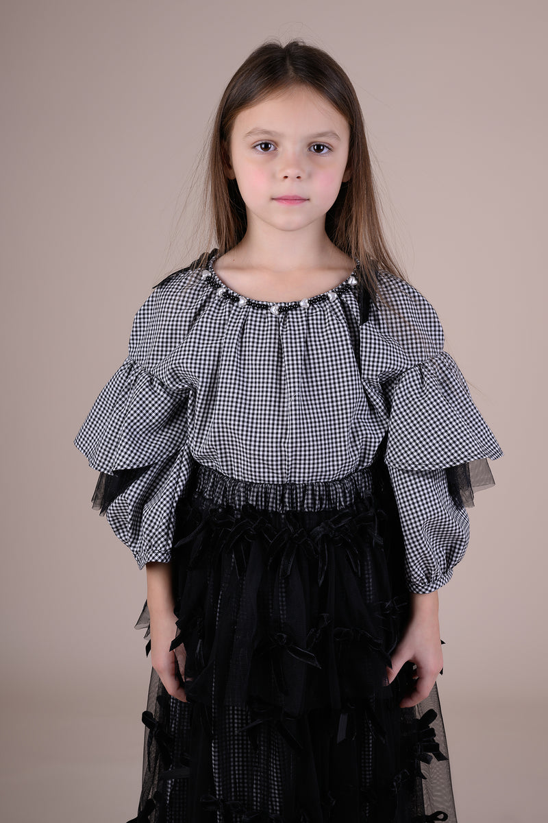 SAMMI BLOUSE BLACK AND WHITE – RaspberryPlum